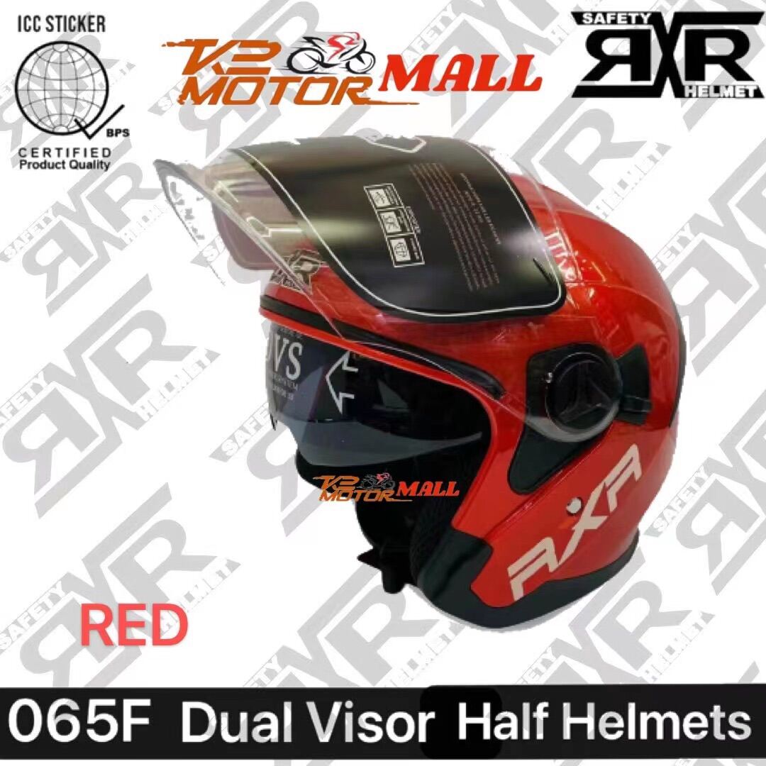 Rxr Half Face Dual Visor 065F For Motorcycle With ICC (BPS) LARGE ONLY | Lazada PH