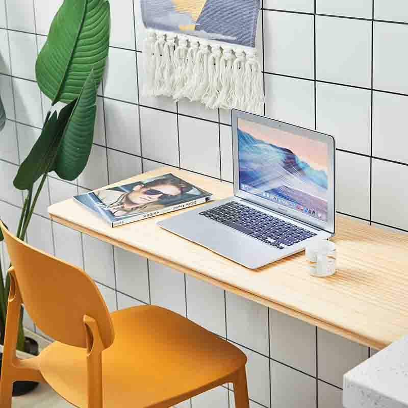 Solid Wood Wall-Mounted Folding Table Wall-Connected Dining Table ...