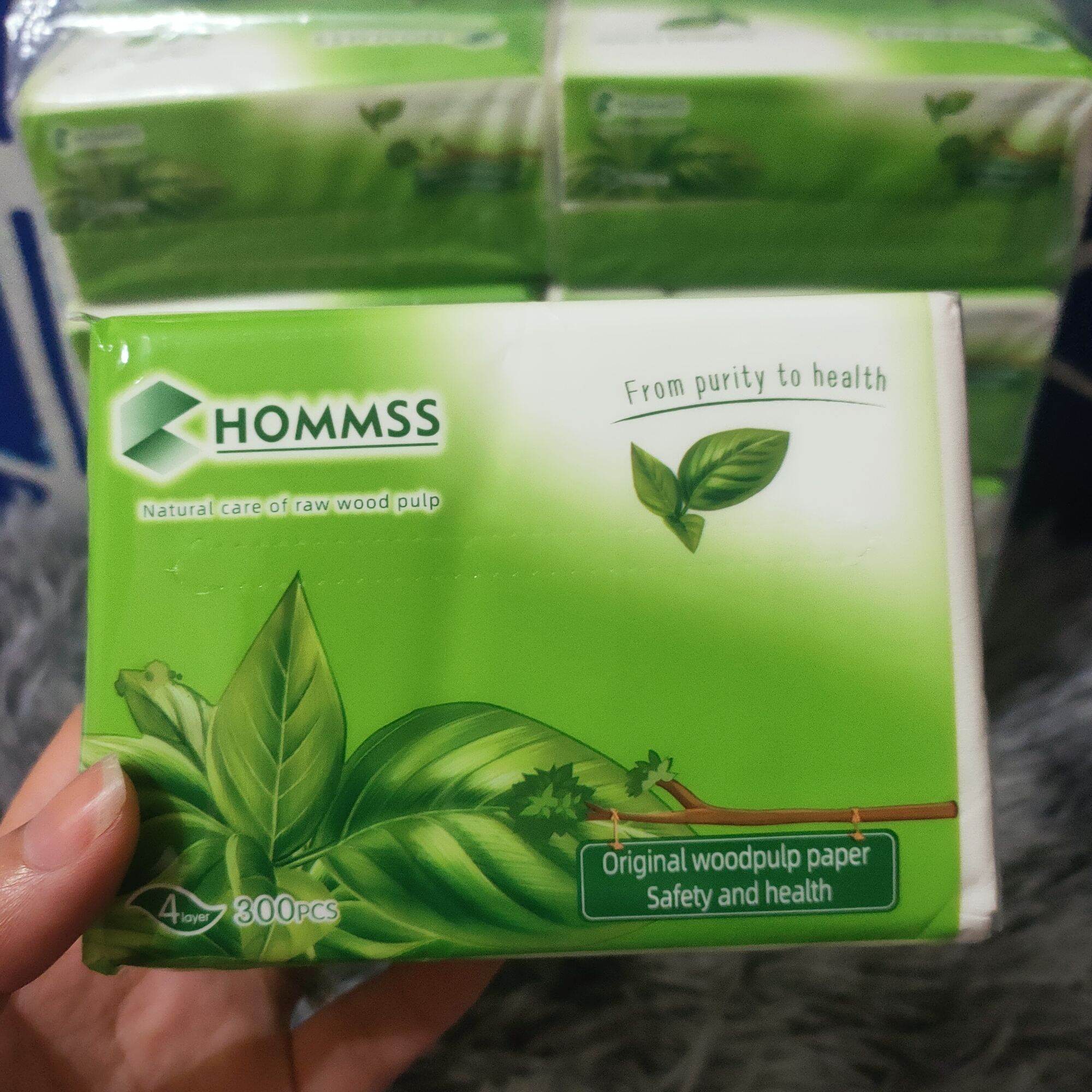 8 packs Homss facial tissue/paper tissue 4ply 300 sheets per/pack ...