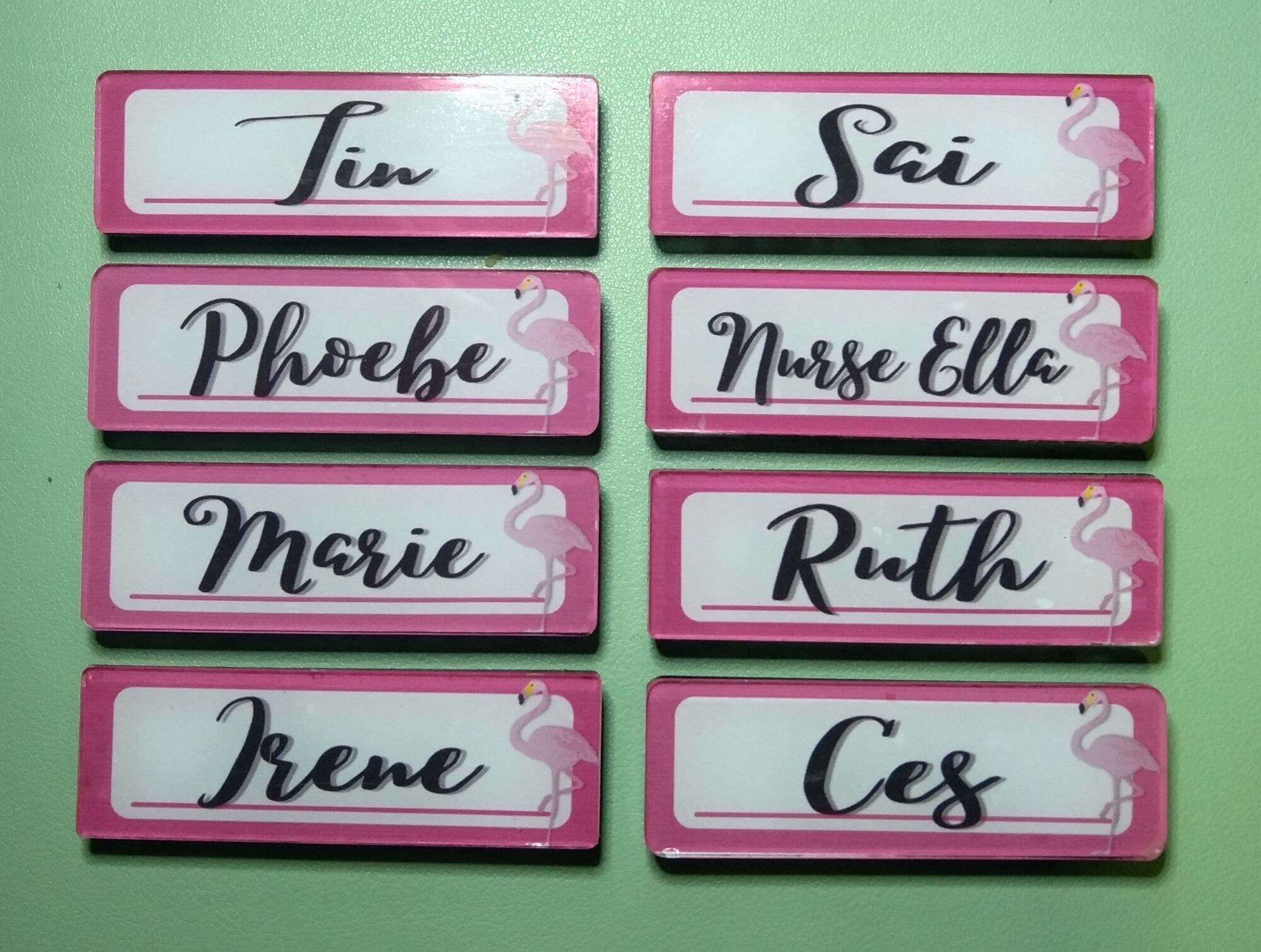 acrylic Name Plate, name tag, customized for business employees with ...