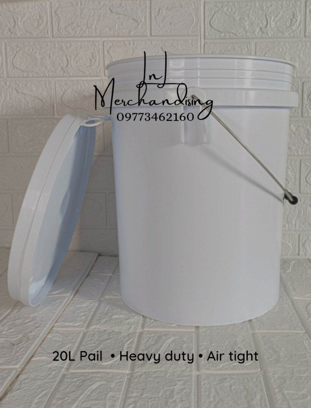 industrial pail with cover and handle. 20L,16L,10L, and 4L | Lazada PH