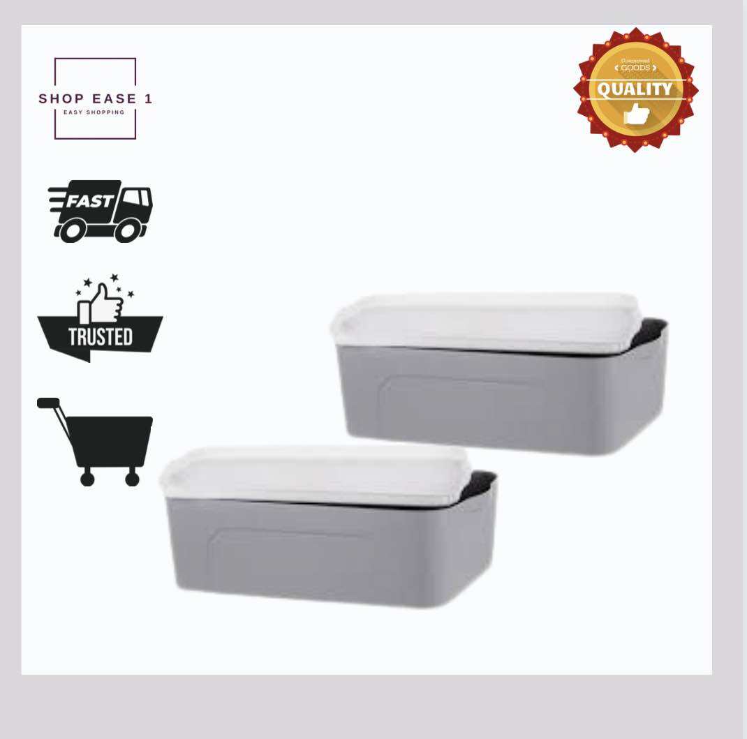 Stackable Plastic Storage Box Organizer with Handle and Lid Muji ...