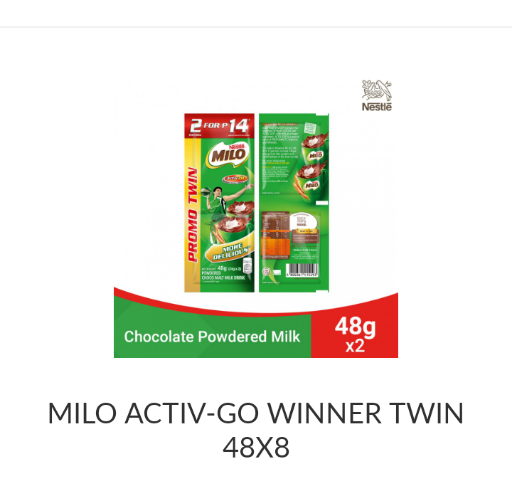 Milo Active Twin Pack 48g X 8 Lazada Ph