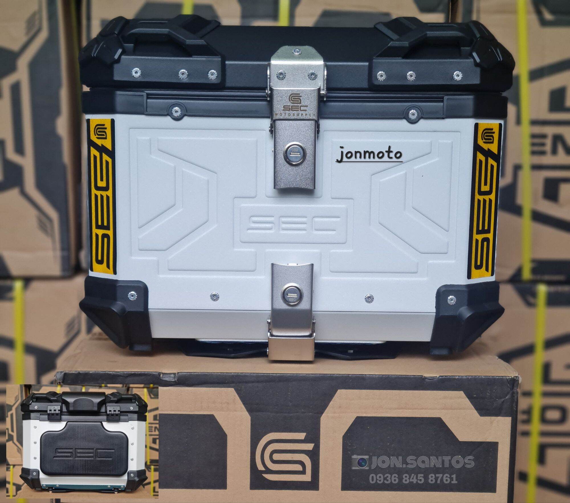 SEC ALLOY TOP BOX ( with BACKREST ) 45L and 55L | Lazada PH