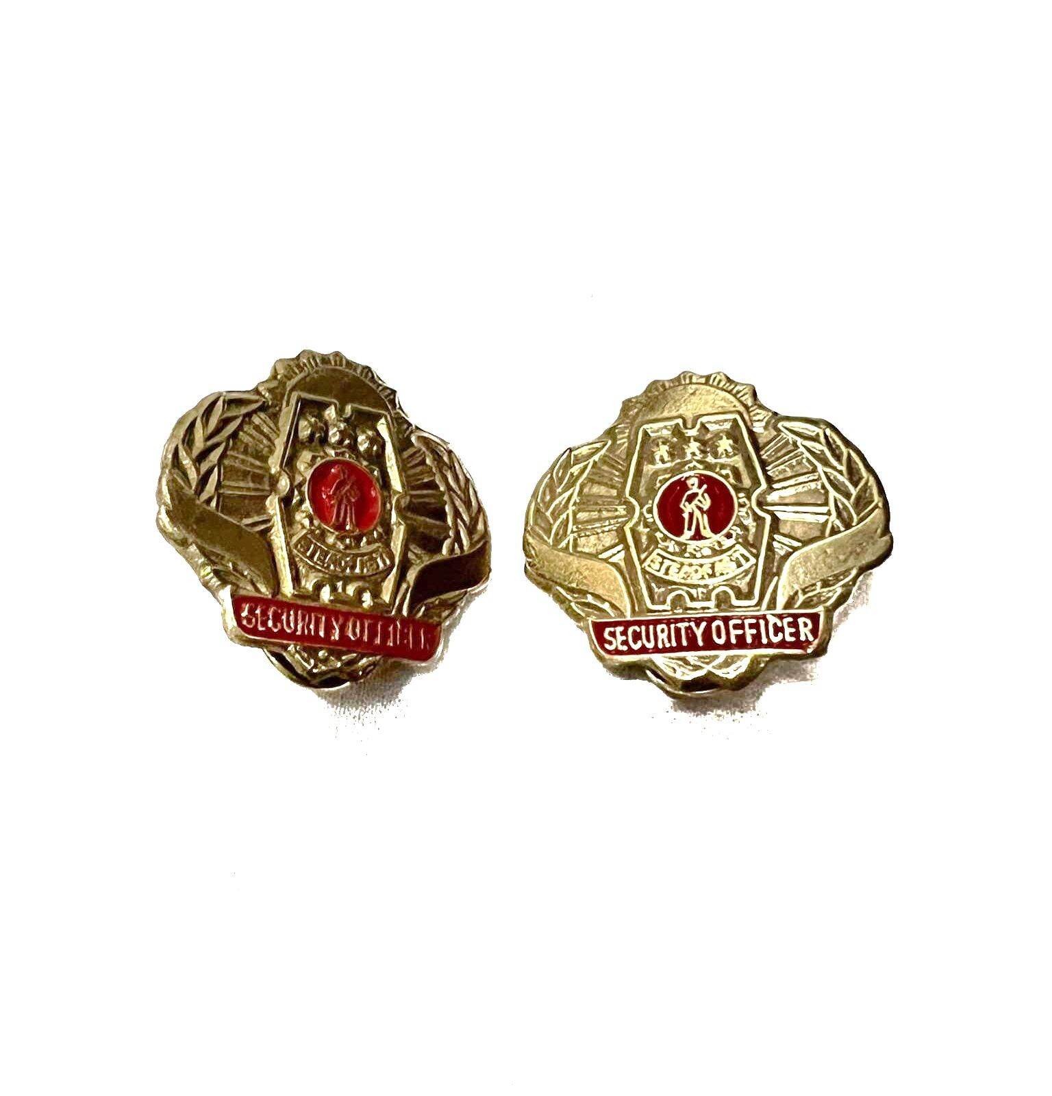 SECURITY 1 PAIR OFFICER COLLAR PIN PREMIUM (MAKAPAL CLUTCH LOCKING ...