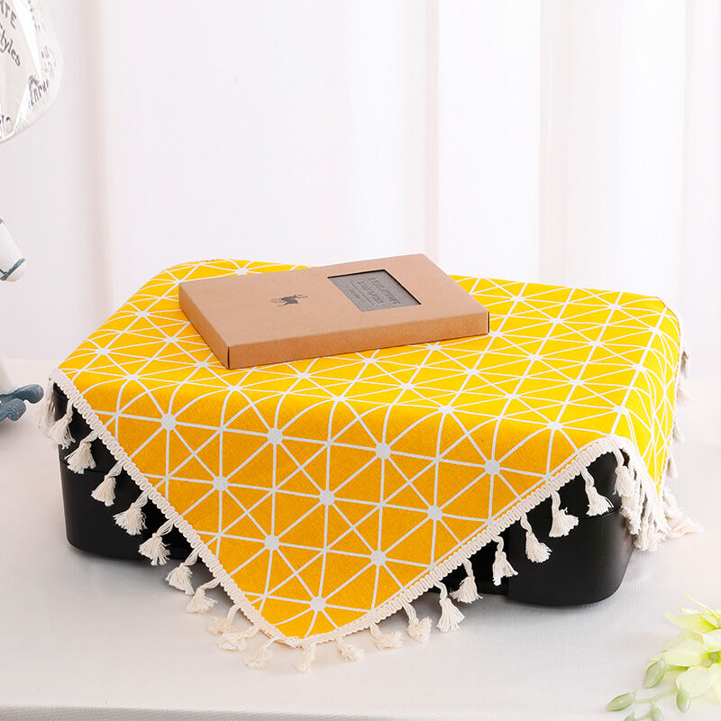 Printer Dust Cloth Cover Cloth Plaid Tassel Edge Printer Cloth Cover ...
