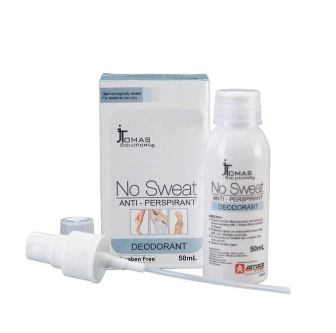 JTOMAS SOLUTIONS NO SWEAT ANTI-PERSPIRANT DEODORANT SPRAY | Lazada PH