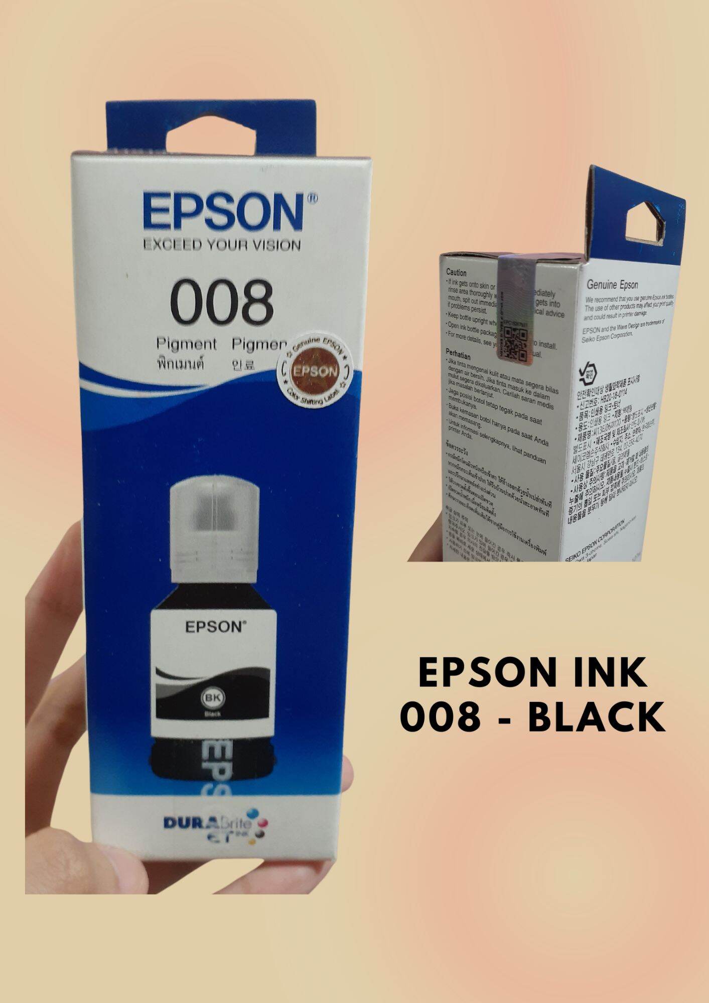 EPSON INK 008 BLACK 120ml COMPATIBLE FOR L15150 / L15160 / L6550 ...