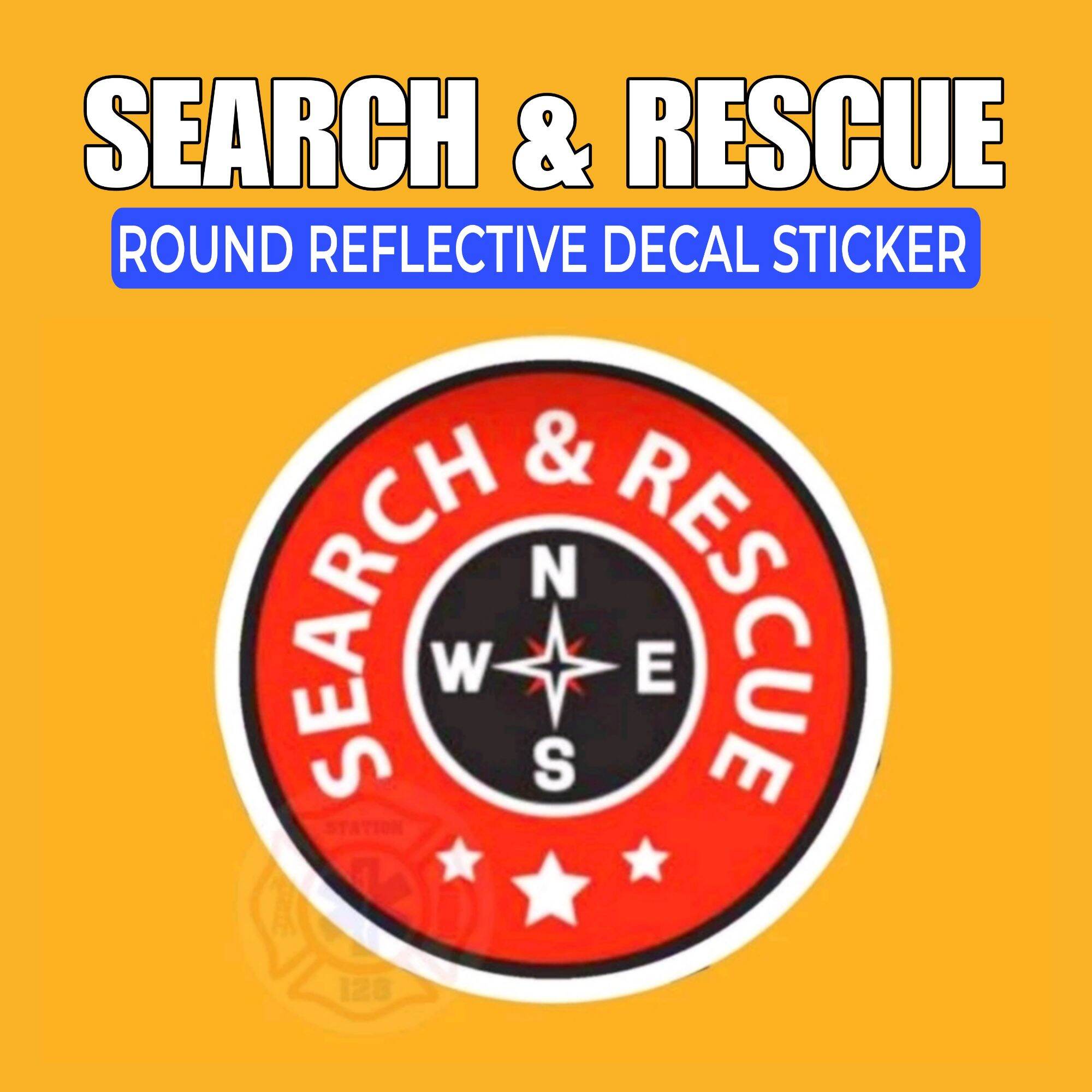 Decal Search & Rescue 3M Reflectorized Sticker | Lazada PH