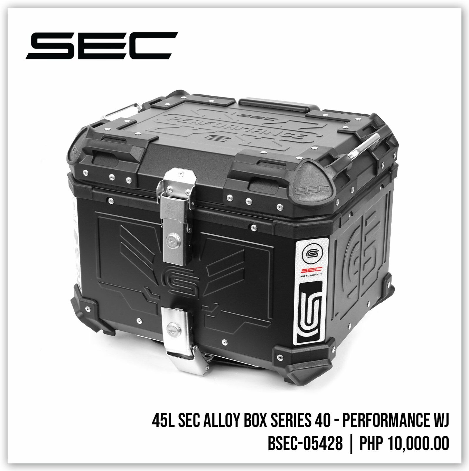 sec patrol, mustang & performance 28 liters 45 liters alloy top box ...