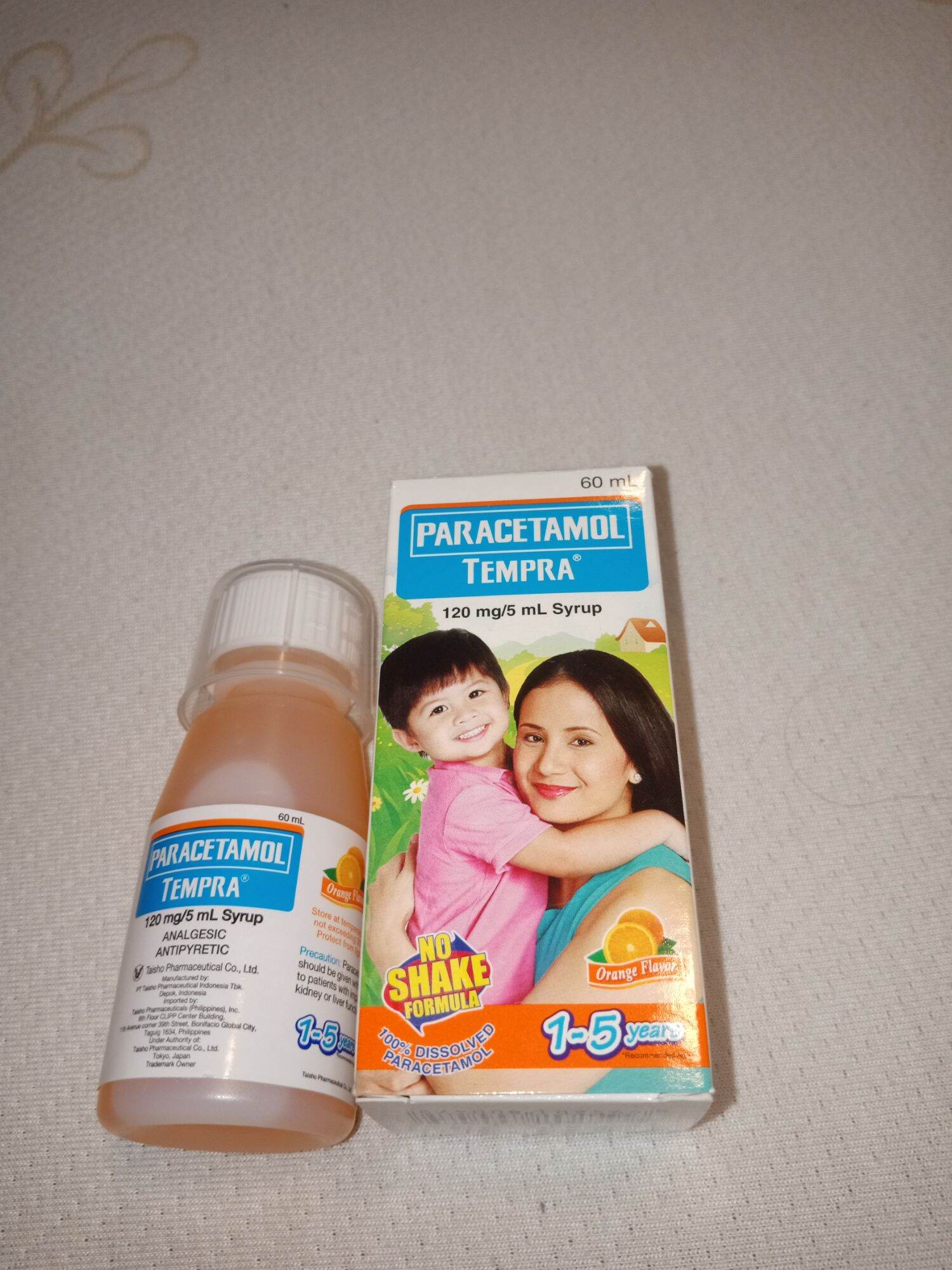 Tempra 1-5yrs old ORANGE flavor 120mg / 5ml. (60ML SYRUP) | Lazada