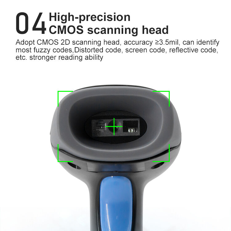1D/2D Barcode Reader USB Wired/Wireless 2.4G WIFI Bluetooth Handheld ...