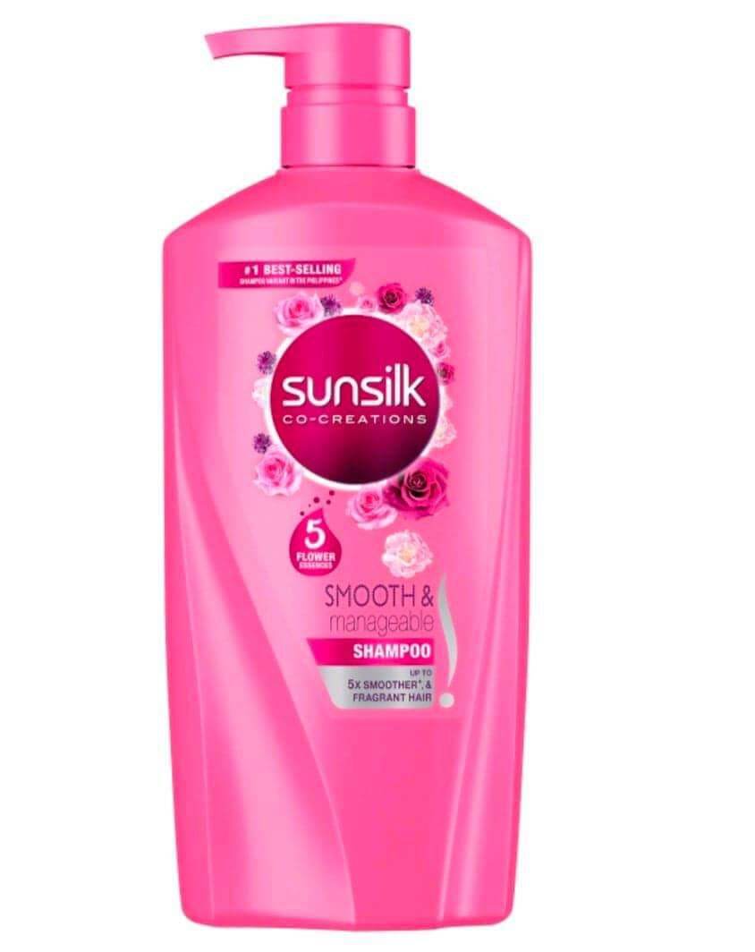 Sunsilk Big 450mL Green Strong and Long & Pink Smooth and Manageable ...