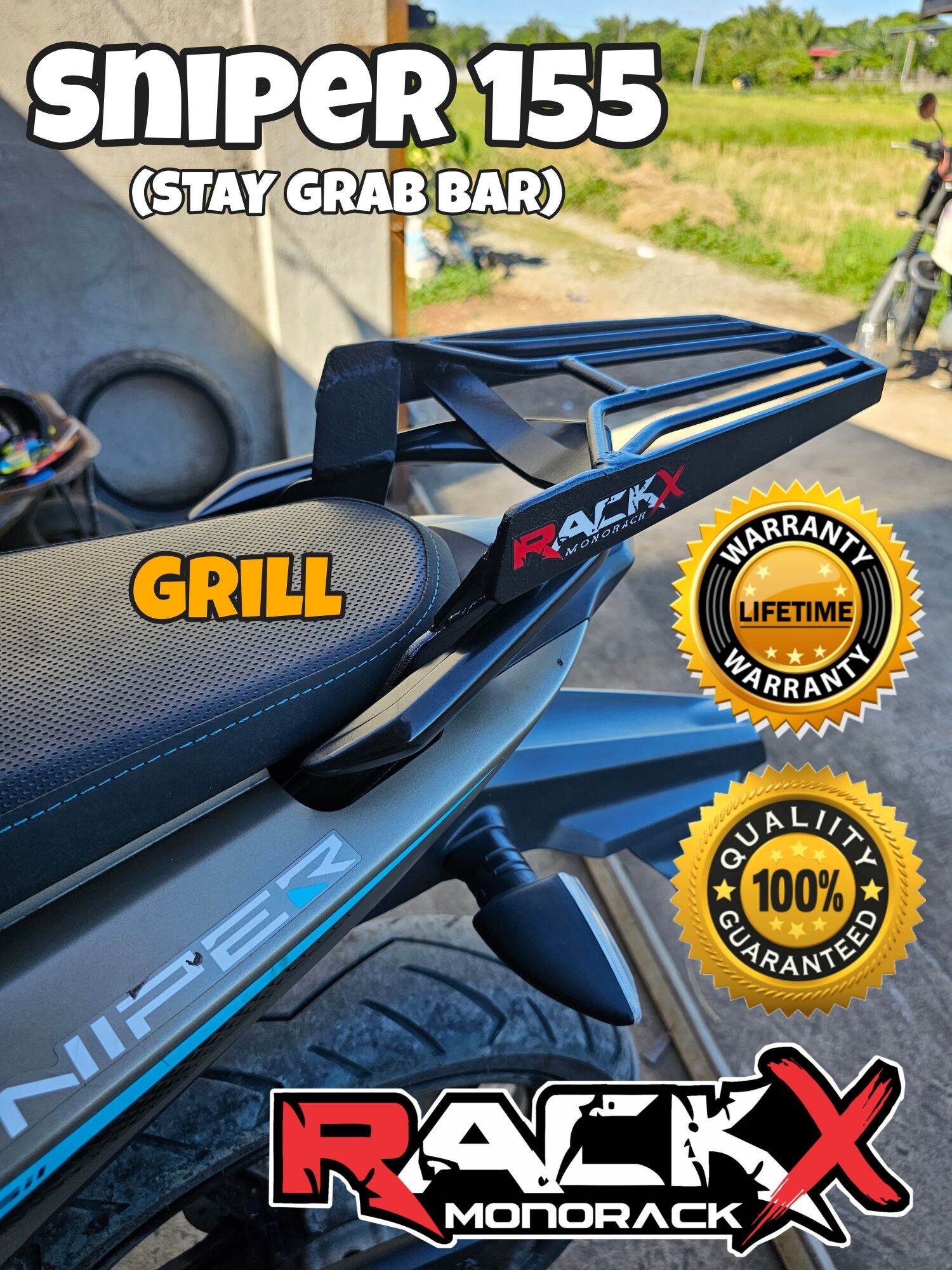 RACK X MONORACK FOR SNIPER 155 (STAY GRAB BAR) | Lazada PH
