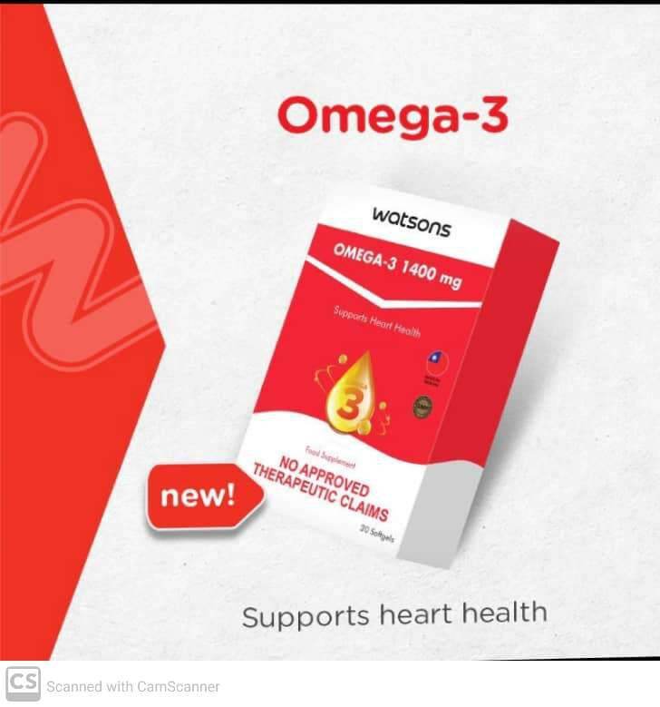 WATSONS Omega 3 Softgel Capsule 1400mg x 30 Capsules | Lazada PH