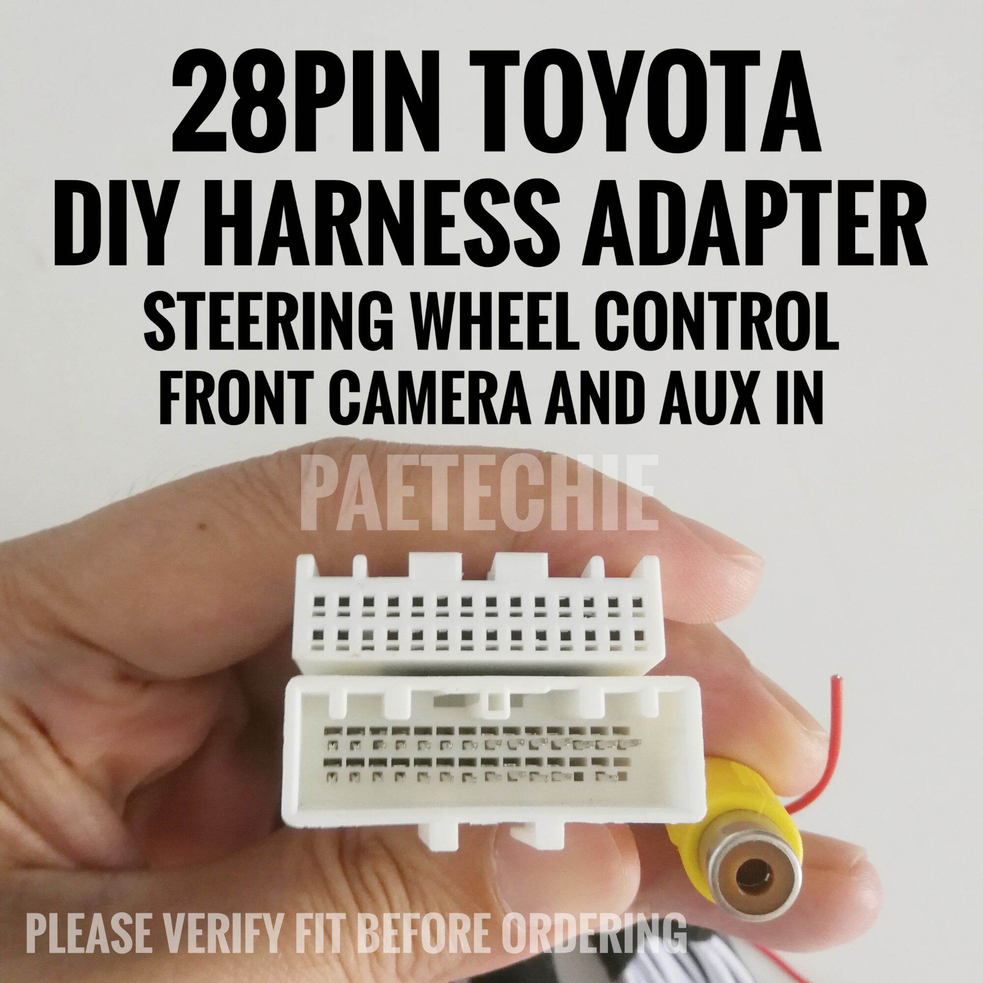 28Pin Adapter Harness Toyota Steering Wheel Control Front Camera 28 ...