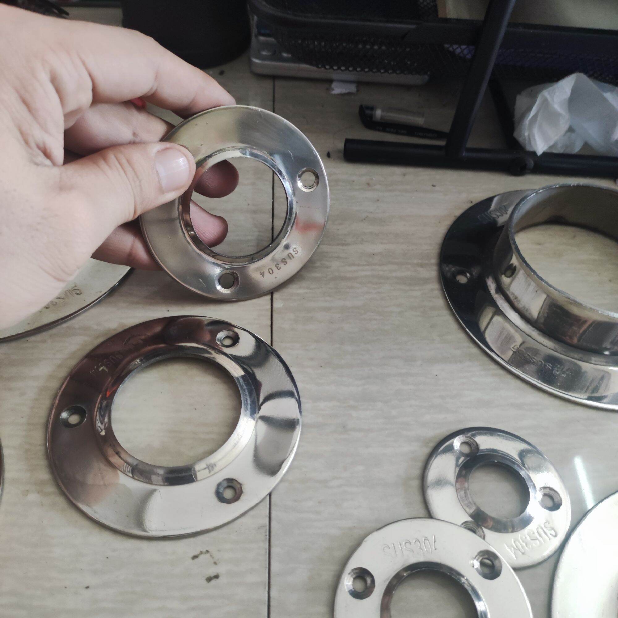 Stainless 304 Thick Escutcheon/Flange Plat/End Post 19mm-100mm 3/4inc ...