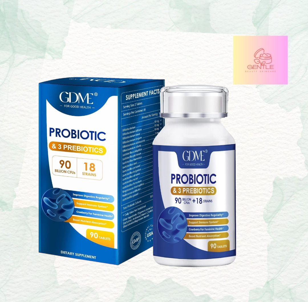 GDME Probiotics 90 Billion CFU 18 Strains, Contains 3 Prebiotics, for ...