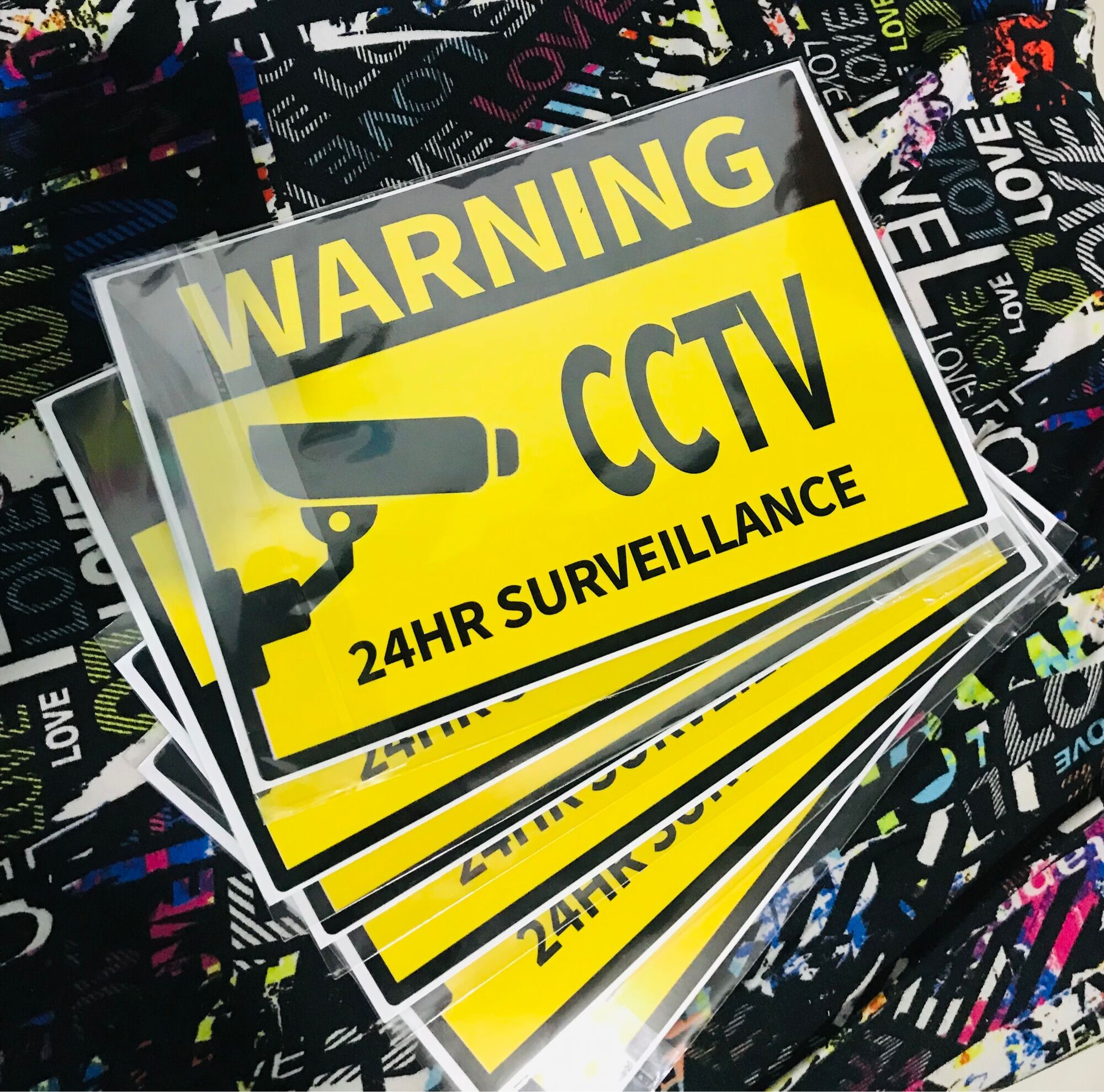 iTech Vinyl CCTV Sticker Warning Sign (indoor/Outdoor) | Lazada PH