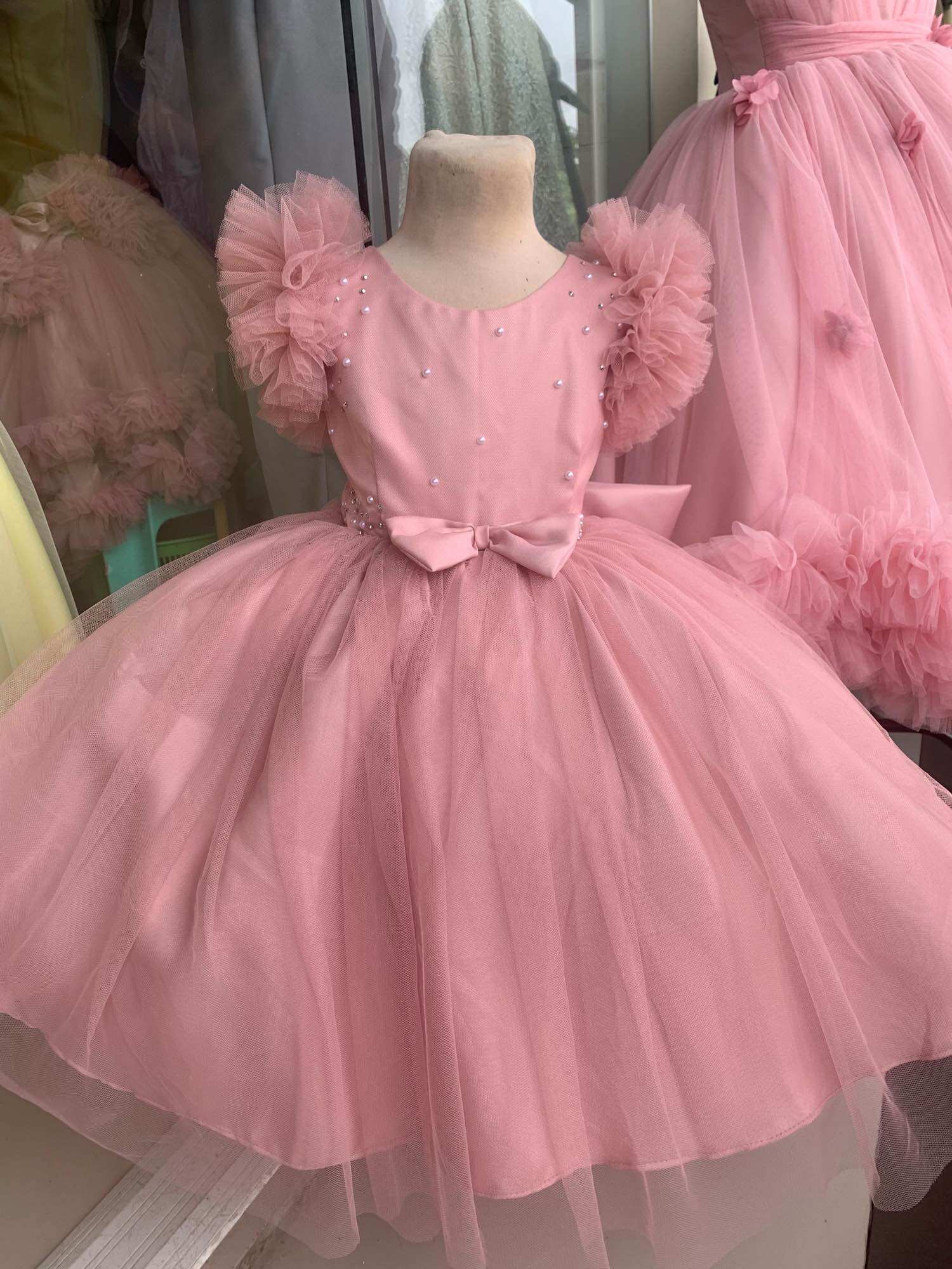 Sleeveless Raffles Gown for Kids | Lazada PH