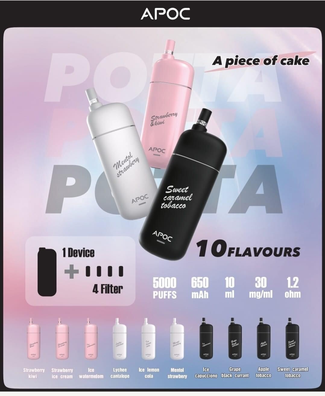 APOC POOTA 5000 Disposable | Lazada PH