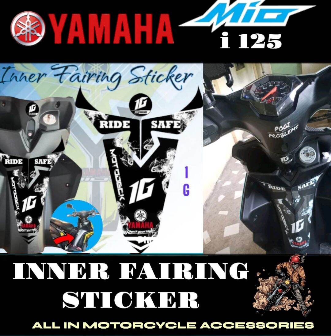 Yamaha Mio i 125 Inner Fairing Sticker Accessories | Lazada PH