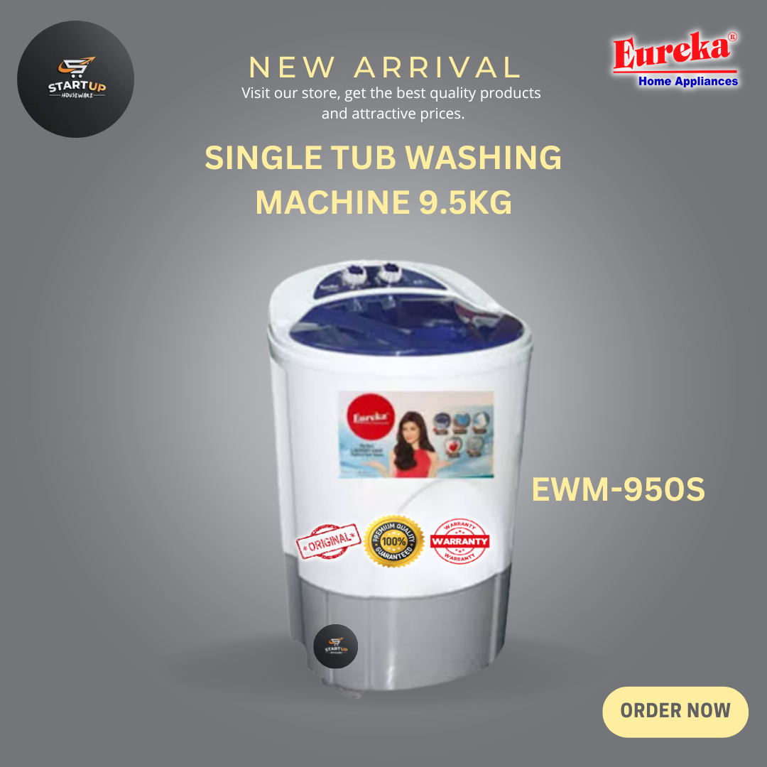 START UP EUREKA WASHING MACHINE EWM 950S HEAVY DUTY SINGLE 9.5kg TUB ...