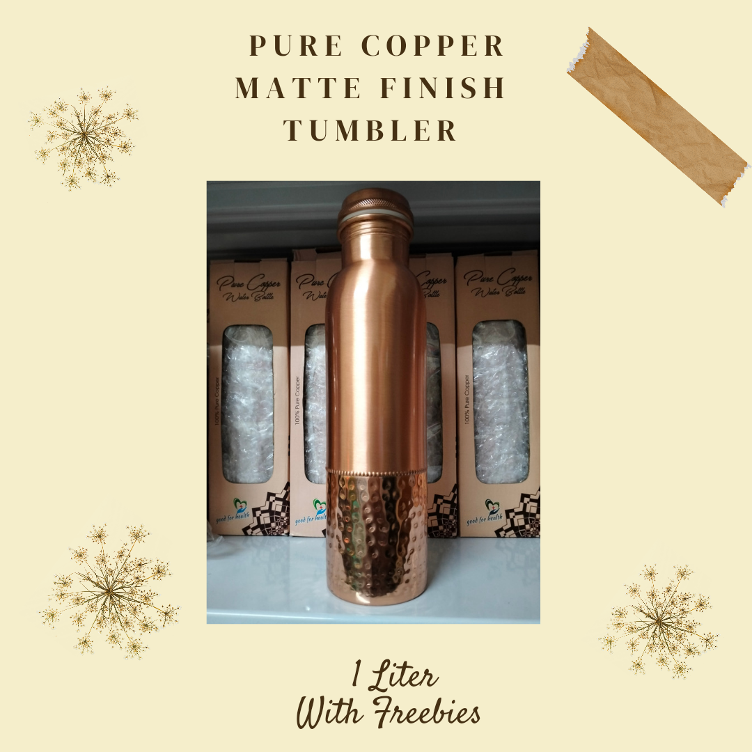Pure Copper Matte Finish Bottle Tumbler 950ml | Lazada PH