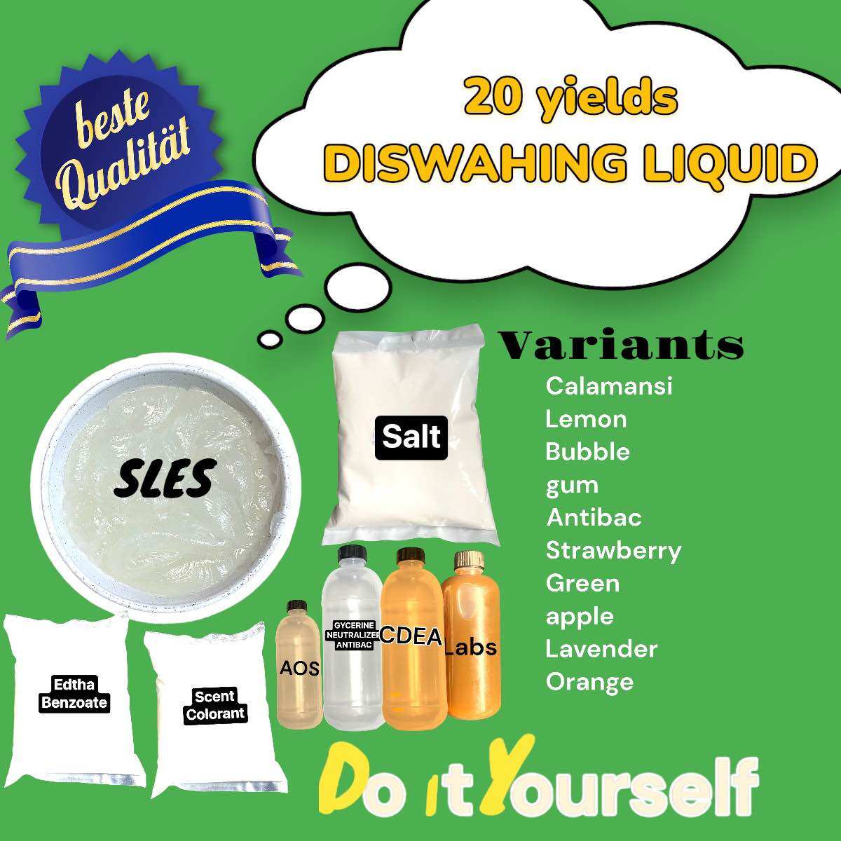 DiY diswashing Liquid 20 liters with stickers(vinil) | Lazada PH