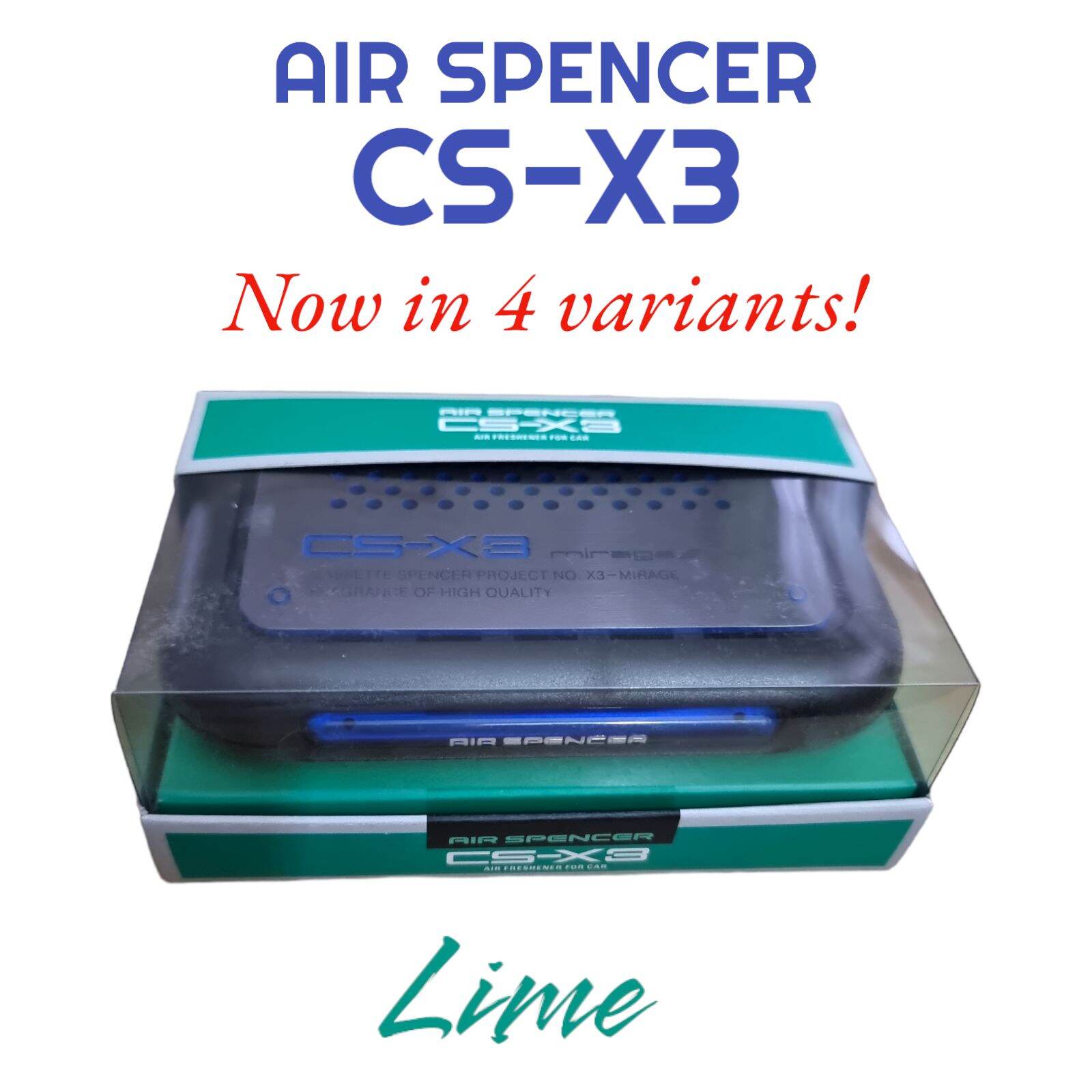 AIR SPENCER Air Freshener for Car CS-X3 Squash Lime Soda Made in Japan ...