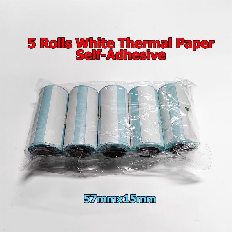 5 Rolls 10 Years Use PeripageThermal Adhesive Sticker Photo Paper for ...