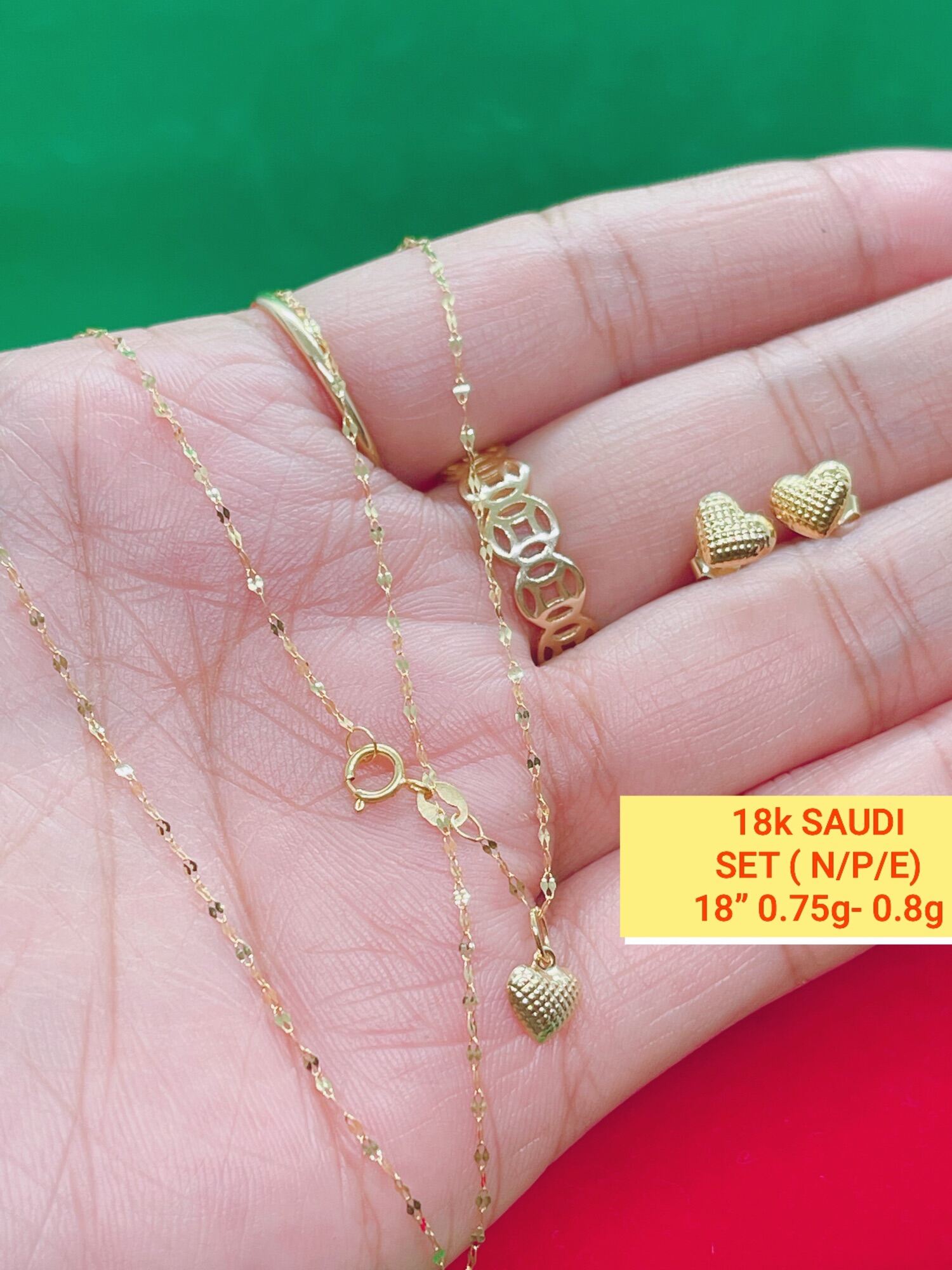 PAWNABLE 18k SAUDI GOLD SET NECKLACE & Earring | Lazada PH