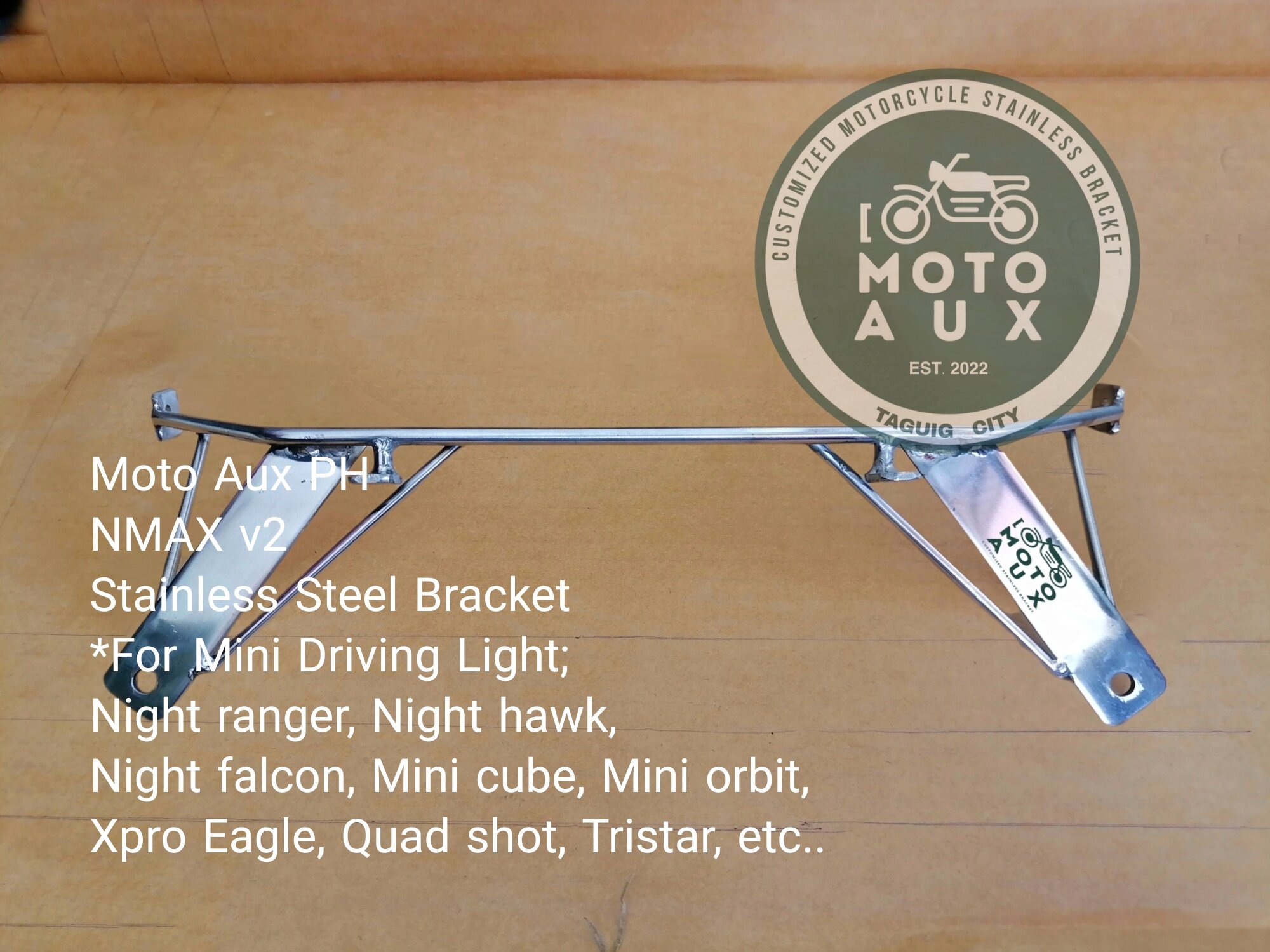 Nmaxv2 Stainless Mini Driving Light Bracket Heavy Duty