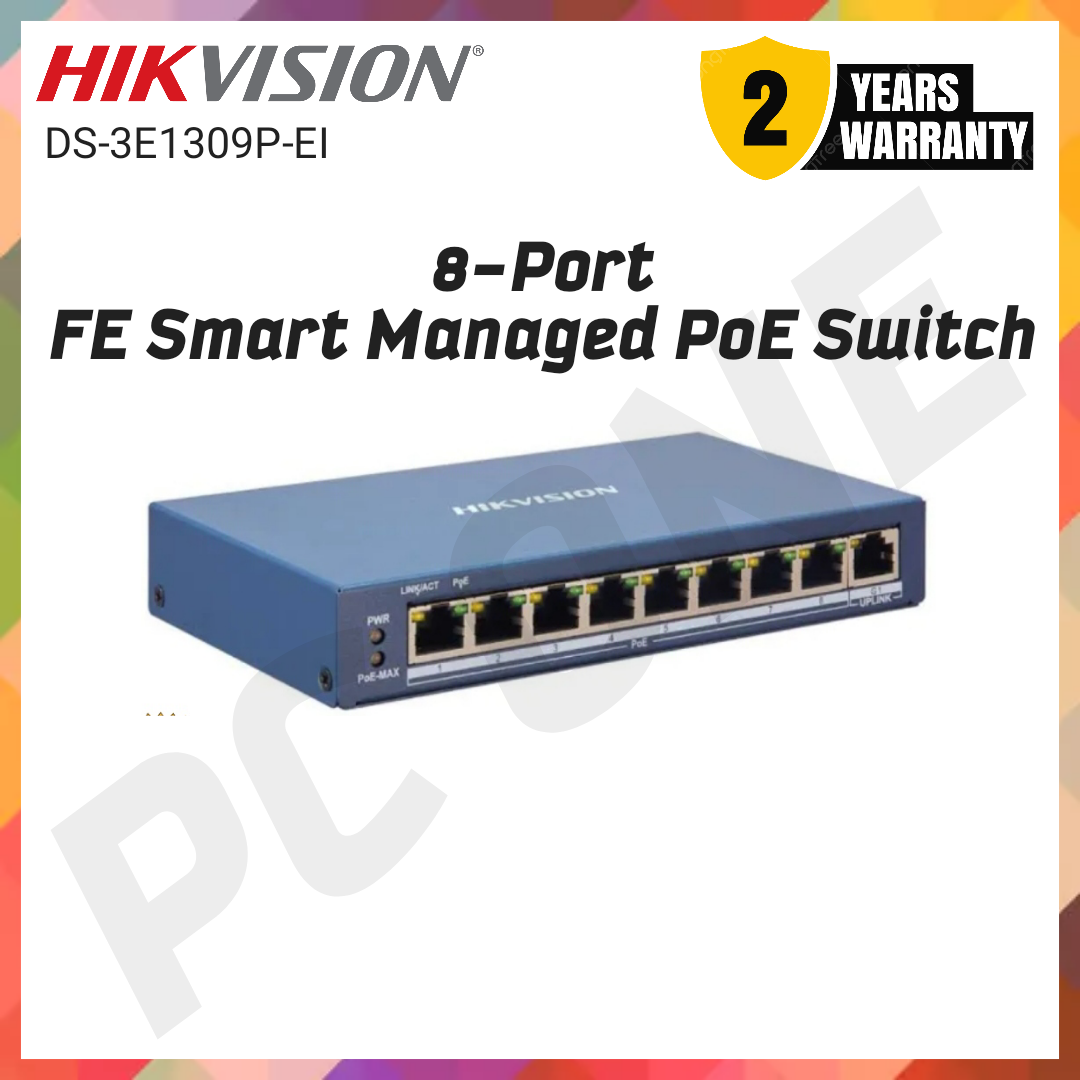 DS-3E1309P-EI HIKVISION 8-Port FE Smart Managed PoE Switch | Lazada PH