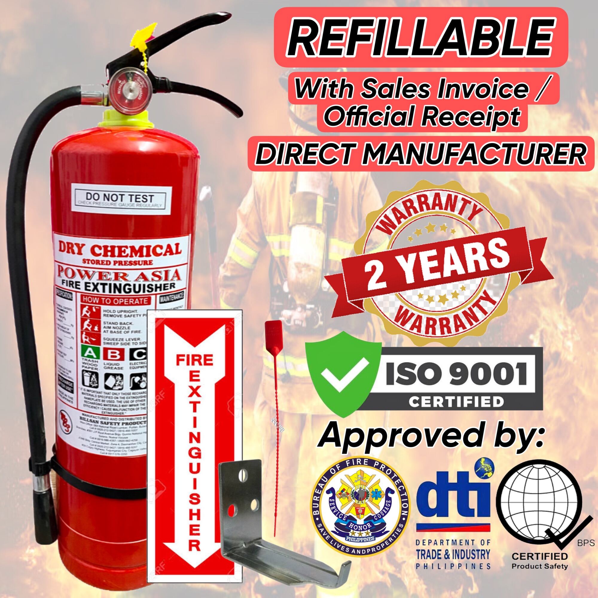 Fire Extinguisher 10lbs Dry Chemical Abc Type BRANDNEW | Lazada PH