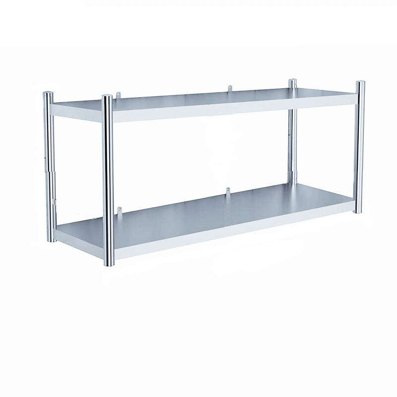 Stainless Steel Kitchen Wall Mounted Storage Rack 2 Layers Prevent Rust ...