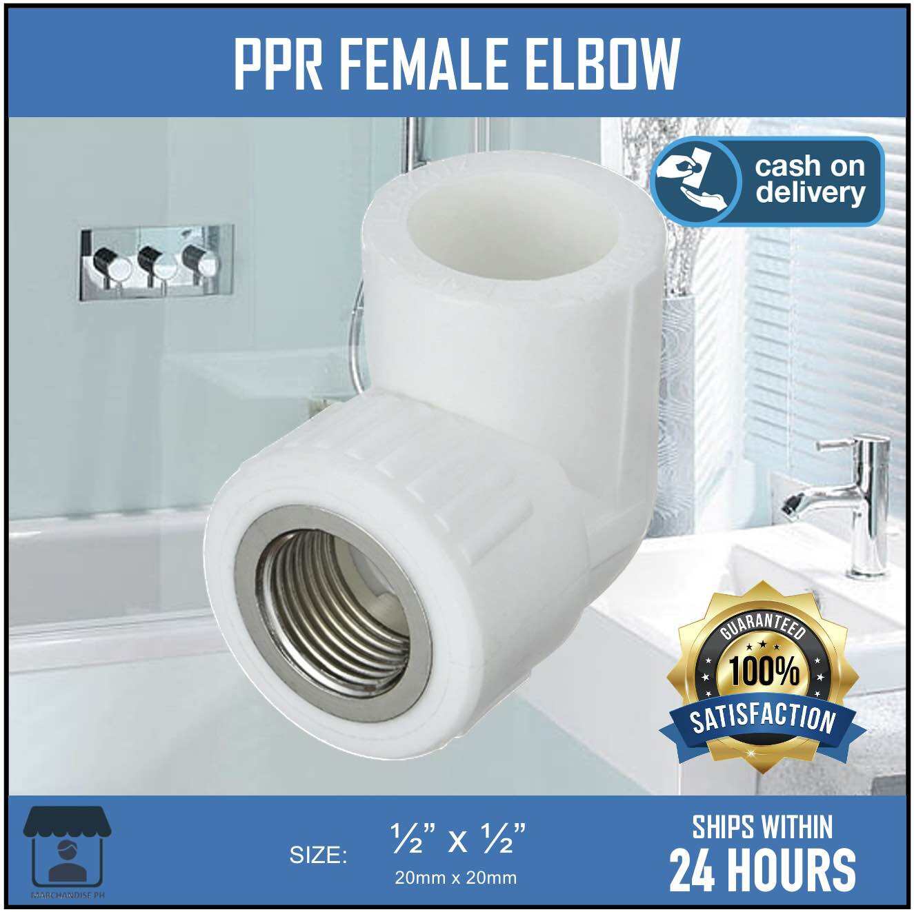 PPR FITTINGS 1/2” x 20mm SOLD PER PIECE Elbow Coupling Tee Adapter Male ...