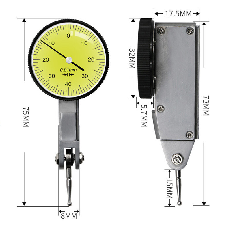 Half Round Combination dial test indicator Arc Holder 8mm Rod Dial ...