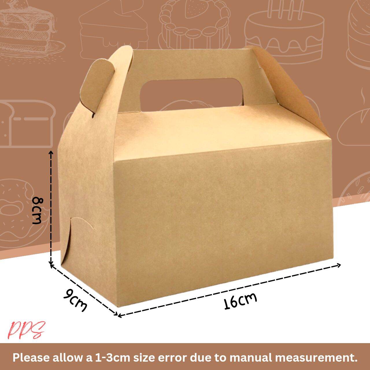 Medium Size Cake Box with Handle-20pcs | Lazada PH