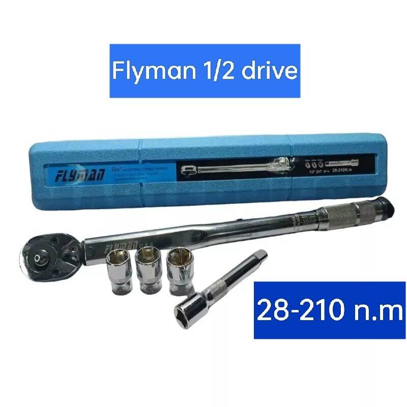 Torque Wrench 1/2 Drive FLYMAN Original USA (28-210 N.M Auto Click ...