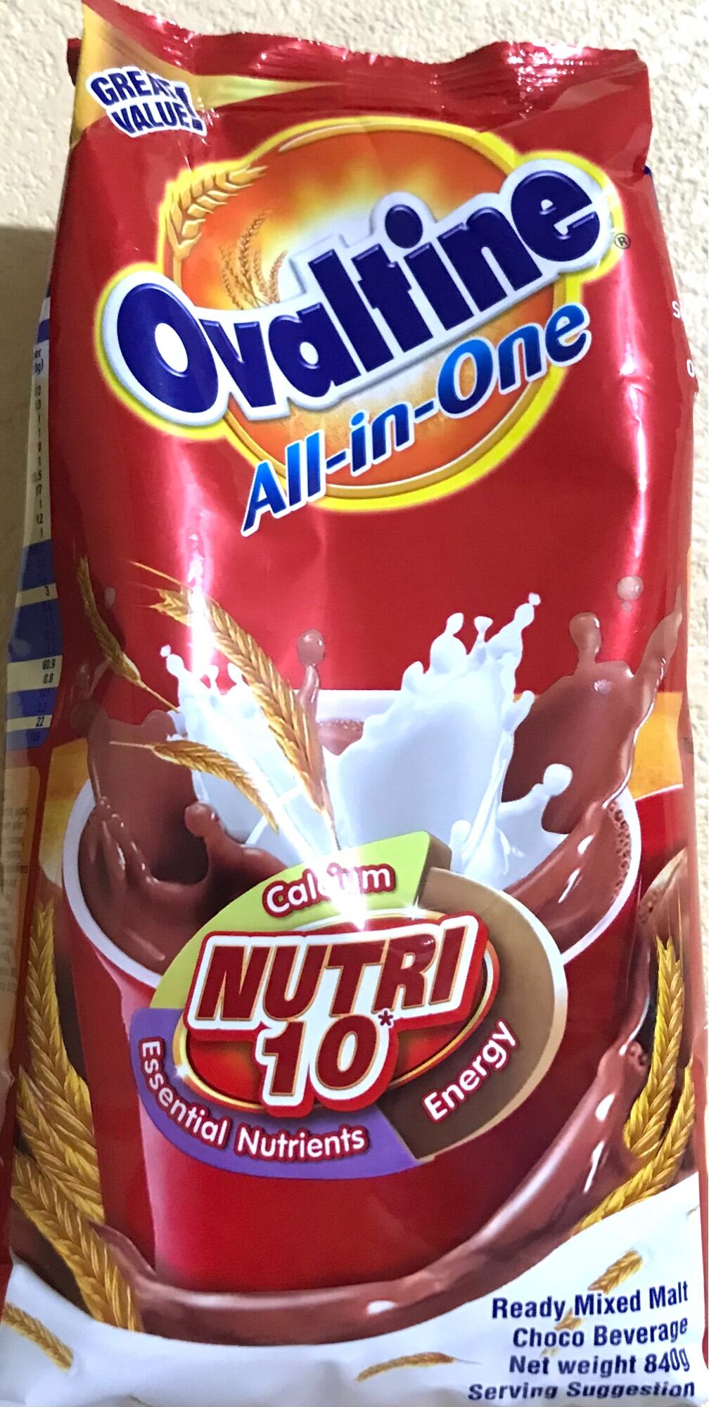 Ovaltine Ready Mixed Malt Chocolate Beverage 840g Powder Milk Drink ...