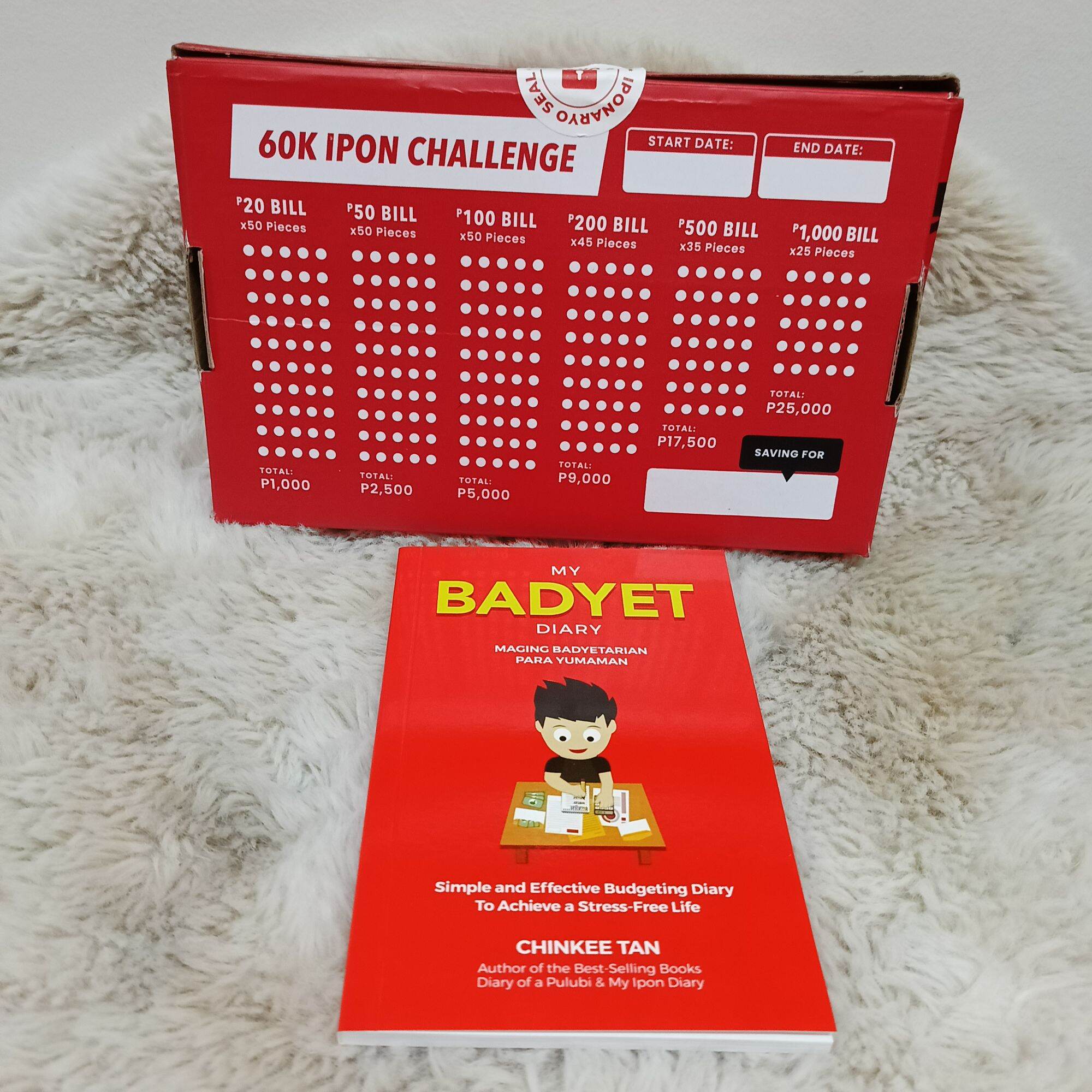 Ipon Box 60K Challenge with 1 Diary Book By Chinkee Tan | Lazada PH