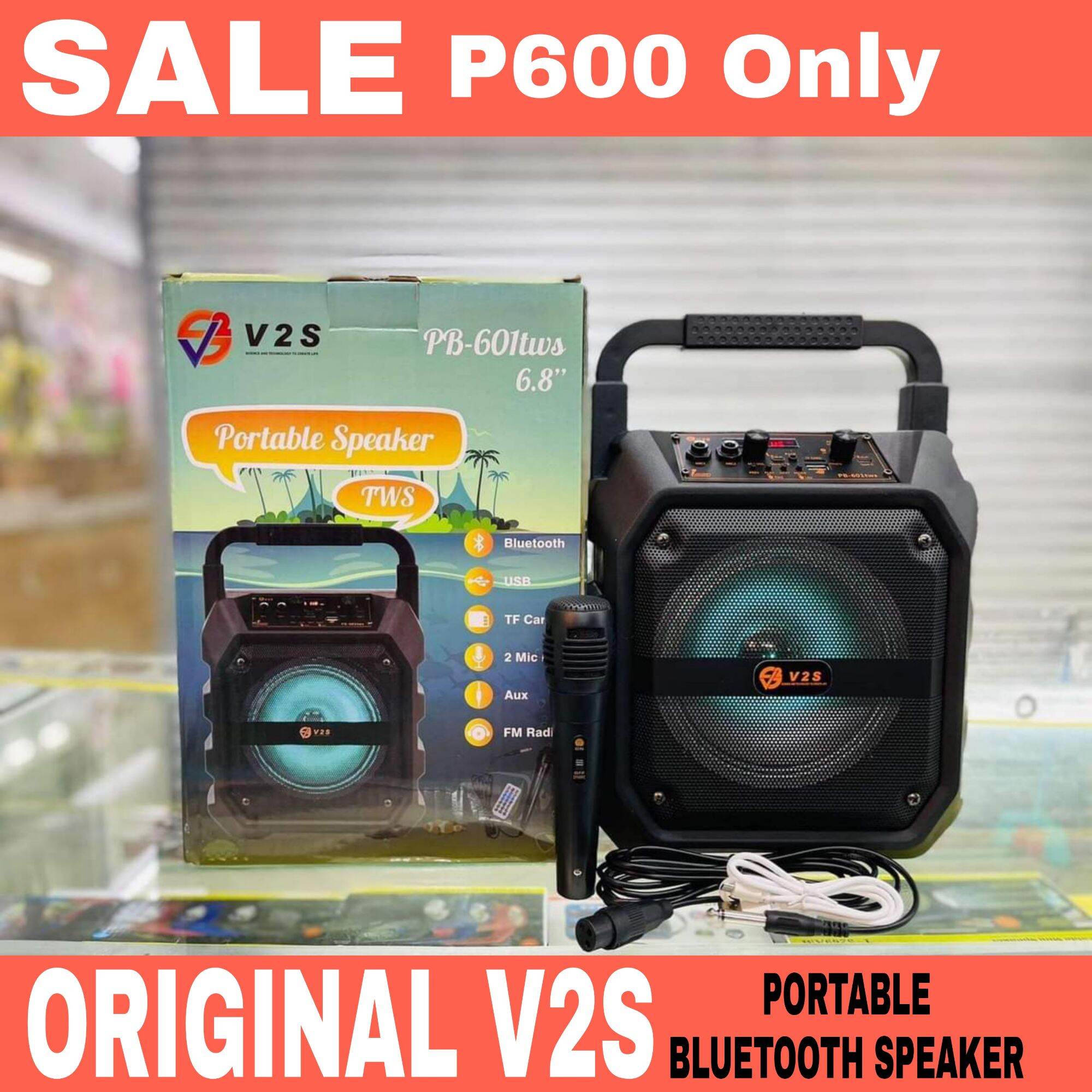 V2S Portable Wireless Bluetooth Speaker With Microphone and Remote ...