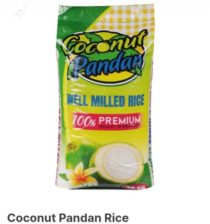 Coconut Pandan Rice/Bigas Well Milled Premium 25kg | Lazada PH