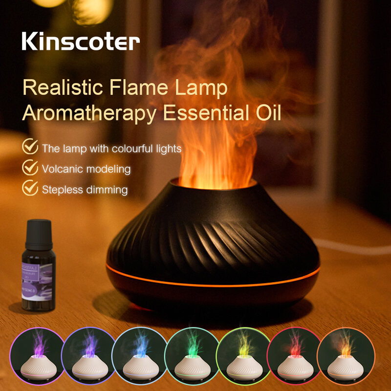 Kinscoter Volcanic Aroma Diffuser Essential Oil Lamp 130ml USB Portable ...