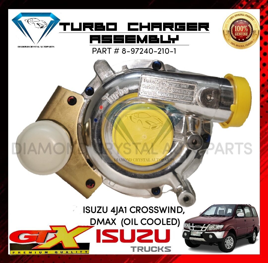TURBO CHARGER ASSEMBLY ISUZU 4JA1 CROSSWIND, DMAX (OIL COOLED TYPE ...