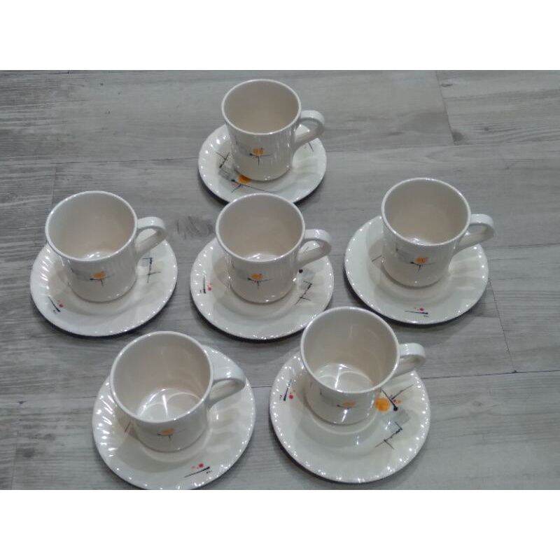Melawares morning sun 6pcs coffee mug 6pcs saucer | Lazada PH