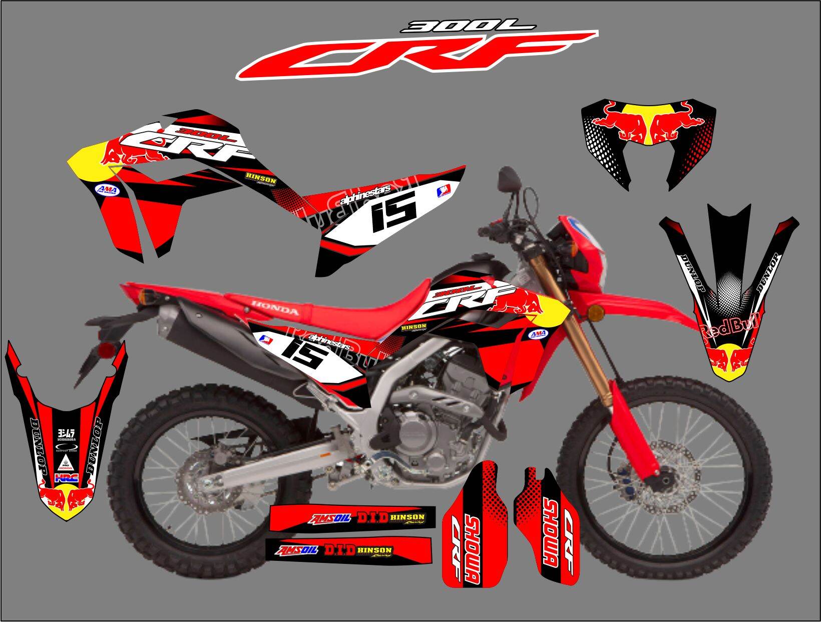 Honda crf 300L full body decals | Lazada PH