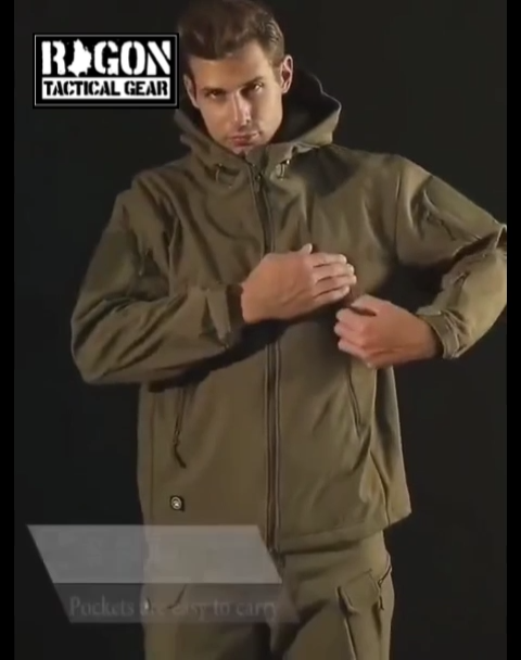 RAGON Asiaon Tactical Outdoor Waterproof Breathable Shark Skin Jacket ...