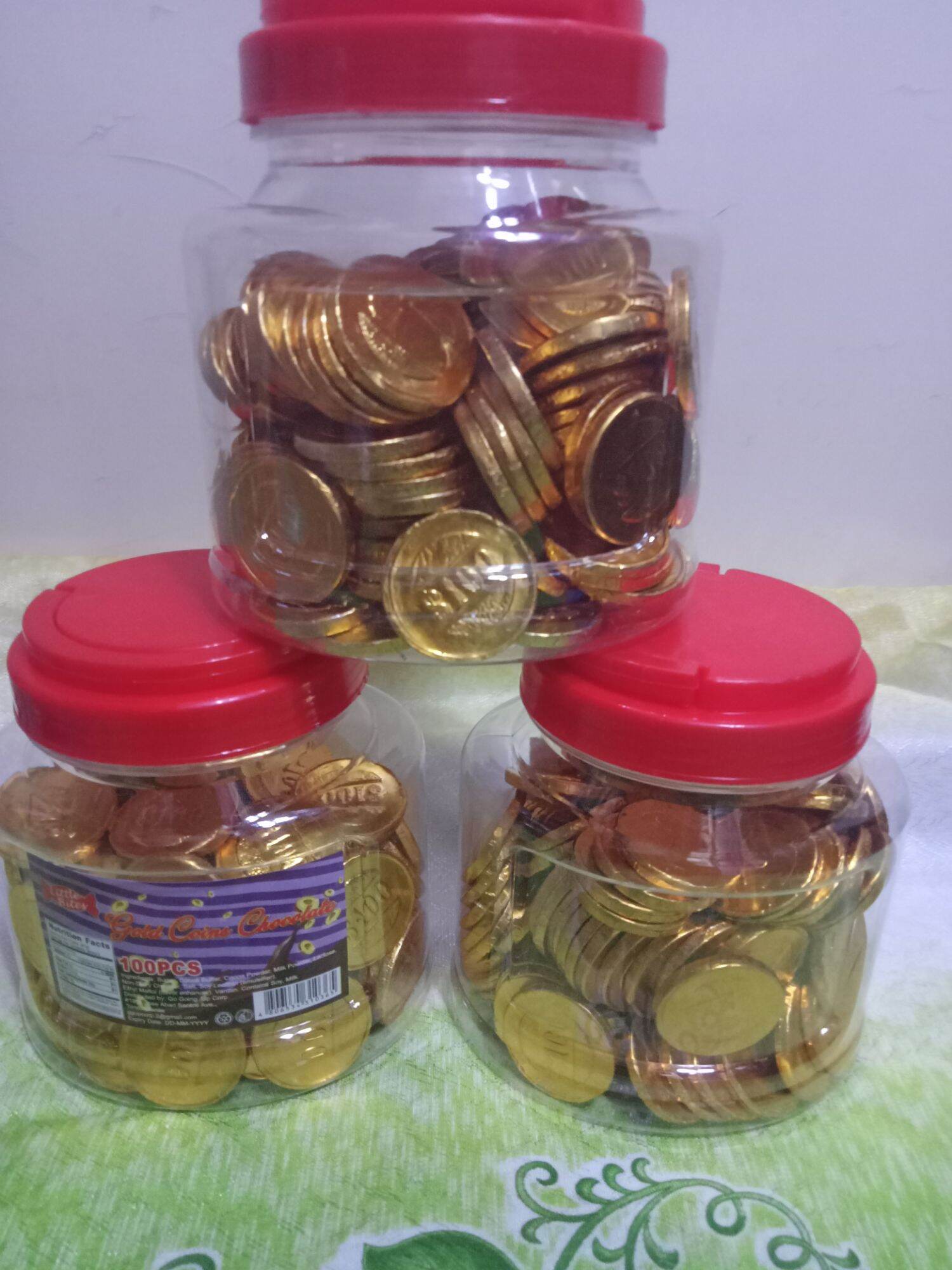 Gold coin chocolate 100pcs (1jar) | Lazada PH